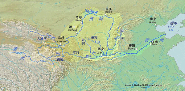 Huang He River or Yellow River - Geography Realm
