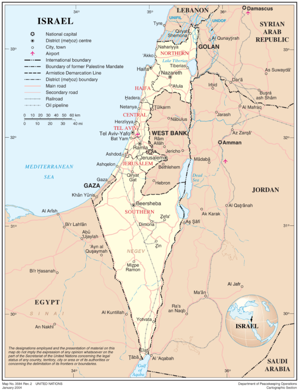 Maps of Israel - Geography Realm