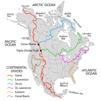 North American Continental Divide - Geography Realm