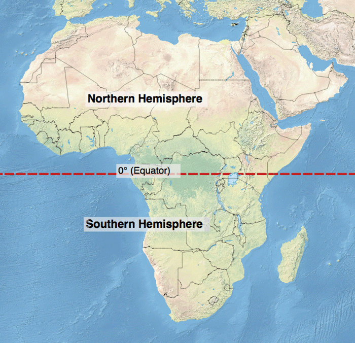 Which Continent Lies In All Four Hemispheres Geography Realm