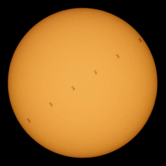 Time-lapse Photo of the International Space Station Passing in Front of ...