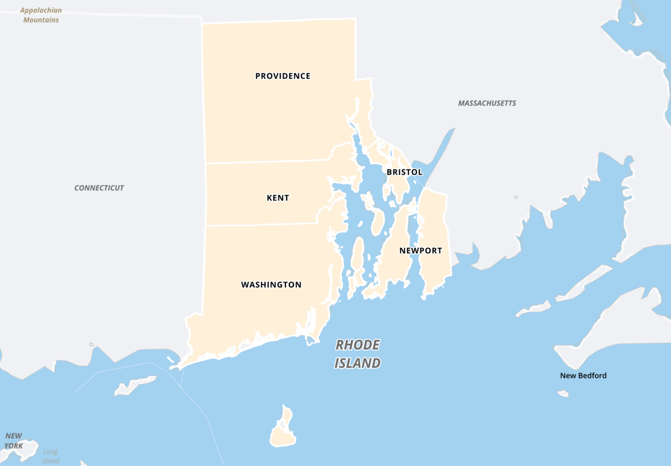 Geography Facts: Rhode Island - Geography Realm