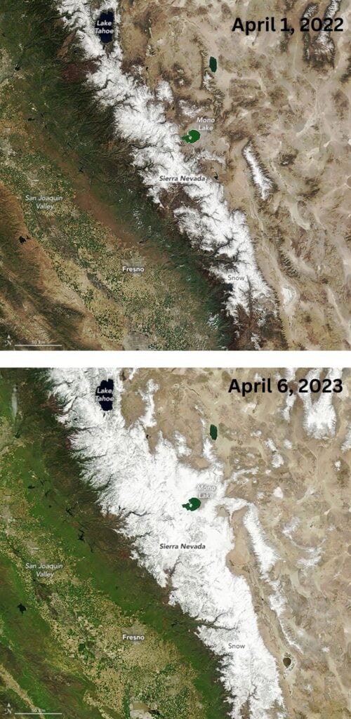 Snowmelt is Starting in California's Sierra Nevada Mountains ...