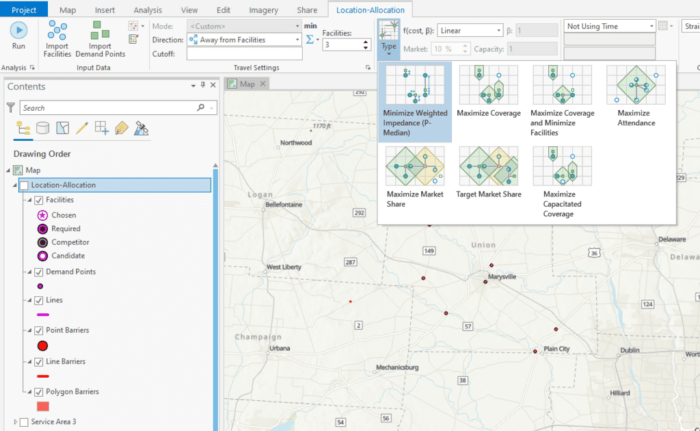 How to Perform Location Allocation Analysis in ArcGIS Pro - Geography Realm