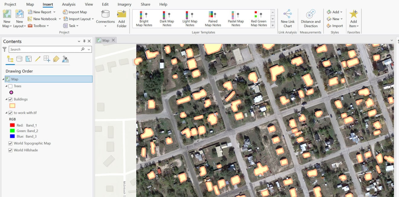 Extracting Building Footprints and Trees from Imagery Using ArcGIS Pro - Geography Realm